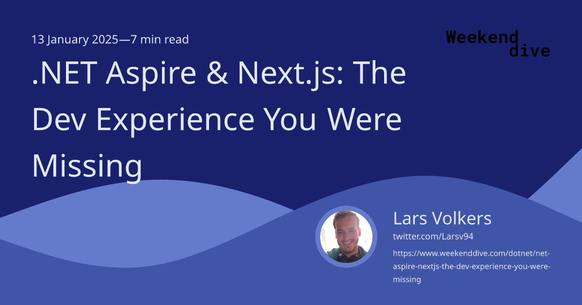 .NET Aspire & Next.js: The Dev Experience You Were Missing | Weekenddive